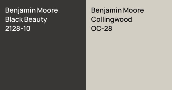 Benjamin Moore Black Beauty vs. Benjamin Moore Collingwood comparison