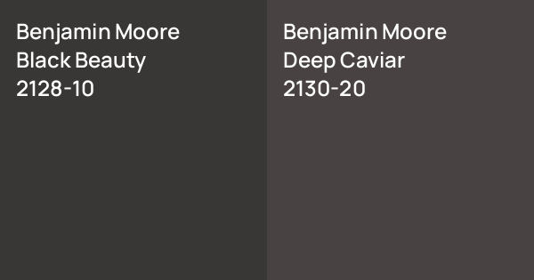 Benjamin Moore Black Beauty vs. Benjamin Moore Deep Caviar comparison
