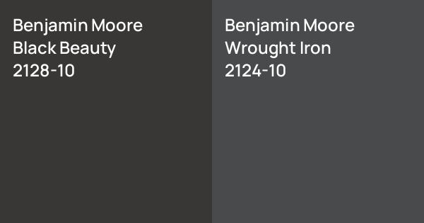 Benjamin Moore Black Beauty vs. Benjamin Moore Wrought Iron comparison