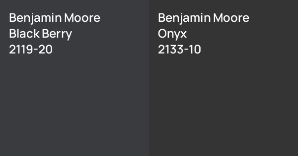 Benjamin Moore Black Berry vs. Benjamin Moore Onyx comparison