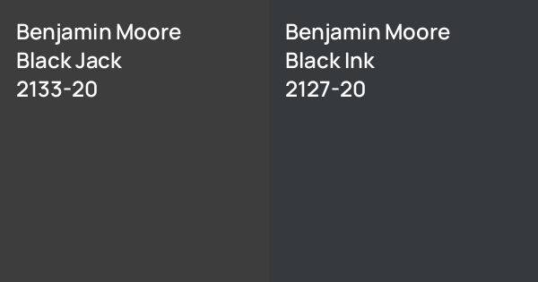 Benjamin Moore Black Jack vs. Benjamin Moore Black Ink comparison