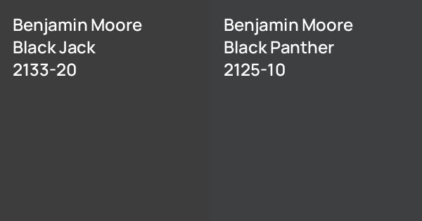 Benjamin Moore Black Jack vs. Benjamin Moore Black Panther comparison