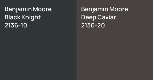 Benjamin Moore Black Knight vs. Benjamin Moore Deep Caviar comparison