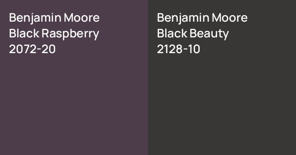 Benjamin Moore Black Raspberry vs. Benjamin Moore Black Beauty comparison