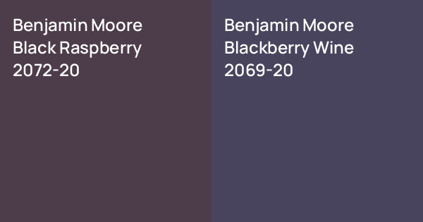 Benjamin Moore Black Raspberry vs. Benjamin Moore Blackberry Wine ...