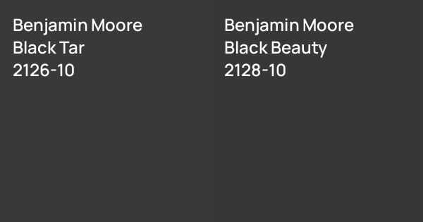 Benjamin Moore Black Tar vs. Benjamin Moore Black Beauty comparison
