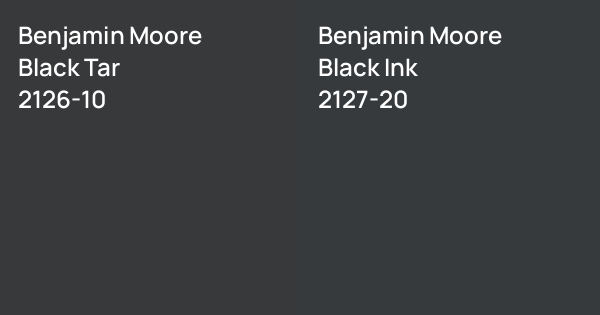 Benjamin Moore Black Tar vs. Benjamin Moore Black Ink comparison