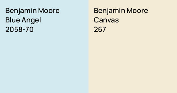Benjamin Moore Blue Angel vs. Benjamin Moore Canvas comparison