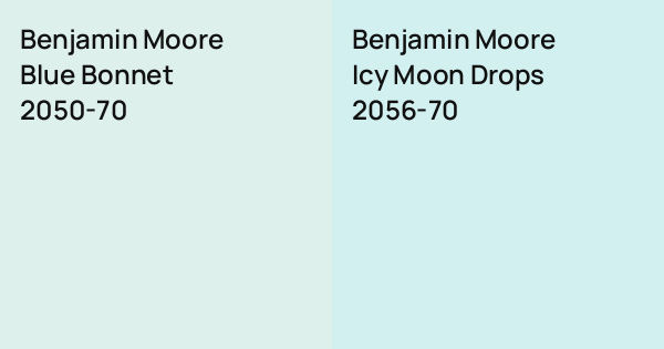 Benjamin Moore Blue Bonnet vs. Benjamin Moore Icy Moon Drops comparison