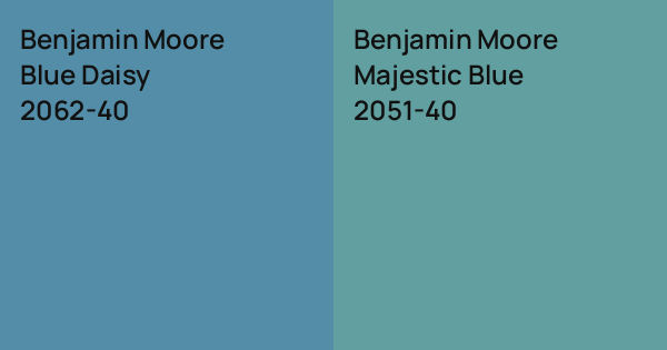 Benjamin Moore Blue Daisy vs. Benjamin Moore Majestic Blue comparison