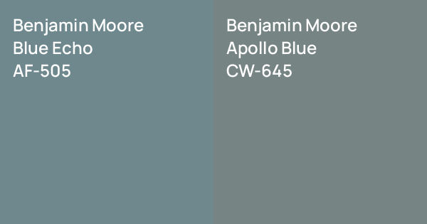Benjamin Moore Blue Echo vs. Benjamin Moore Apollo Blue comparison