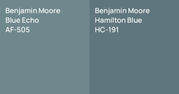 Benjamin Moore Blue Echo vs. Benjamin Moore Hamilton Blue comparison