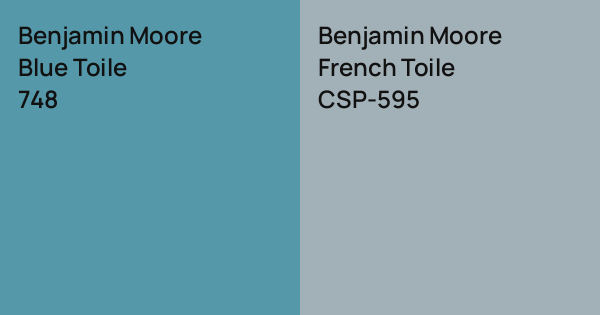 Benjamin Moore Blue Toile vs. Benjamin Moore French Toile comparison