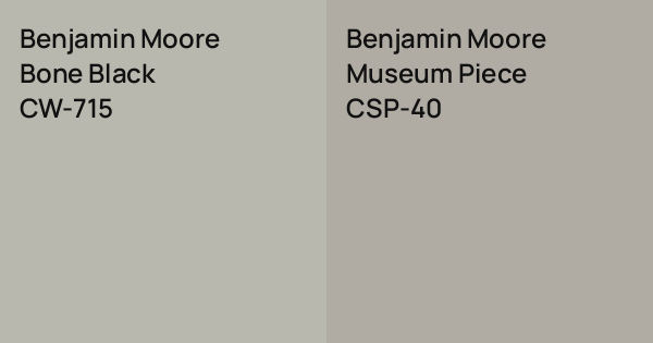 Benjamin Moore Bone Black vs. Benjamin Moore Museum Piece comparison