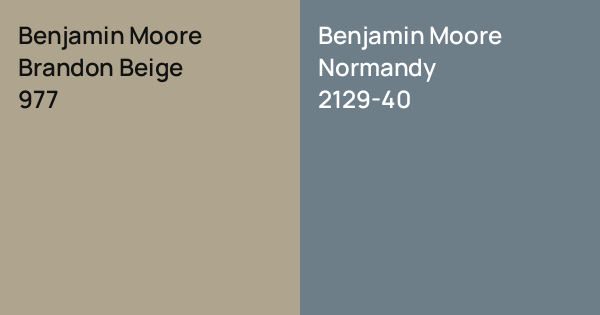 Benjamin Moore Brandon Beige vs. Benjamin Moore Normandy comparison