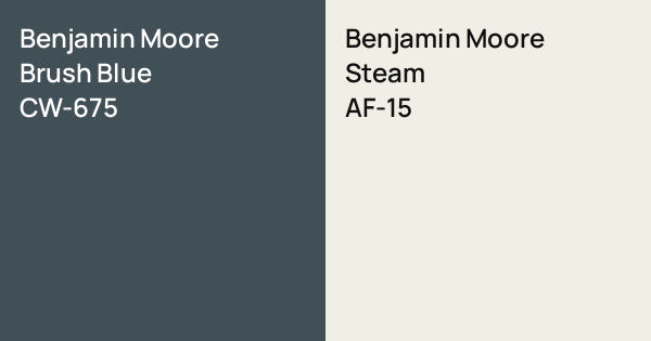 Benjamin Moore Brush Blue vs. Benjamin Moore Steam comparison