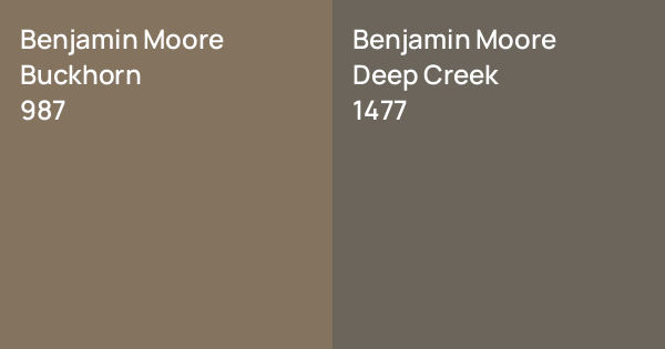 Benjamin Moore Buckhorn vs. Benjamin Moore Deep Creek comparison