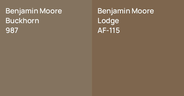 Benjamin Moore Buckhorn vs. Benjamin Moore Lodge comparison