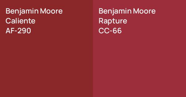 Benjamin Moore Caliente vs. Benjamin Moore Rapture comparison