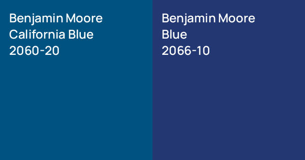 Benjamin Moore California Blue vs. Benjamin Moore Blue comparison