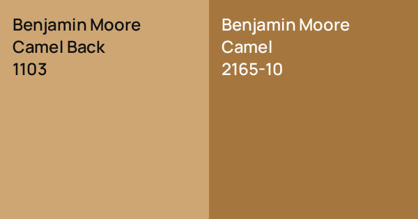 Benjamin Moore Camel Back vs. Benjamin Moore Camel comparison