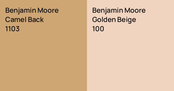 Benjamin Moore Camel Back vs. Benjamin Moore Golden Beige comparison