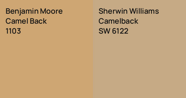 Benjamin Moore Camel Back vs. Sherwin Williams Camelback comparison