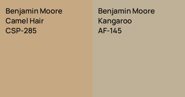 Benjamin Moore Camel Hair vs. Benjamin Moore Kangaroo comparison
