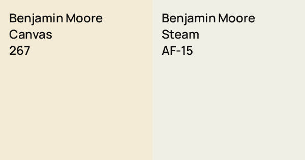 Benjamin Moore Canvas vs. Benjamin Moore Steam comparison