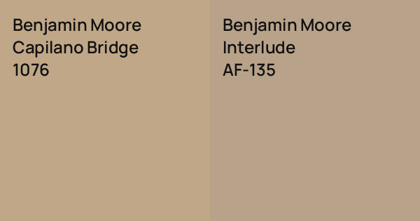 Benjamin Moore Capilano Bridge vs. Benjamin Moore Interlude comparison