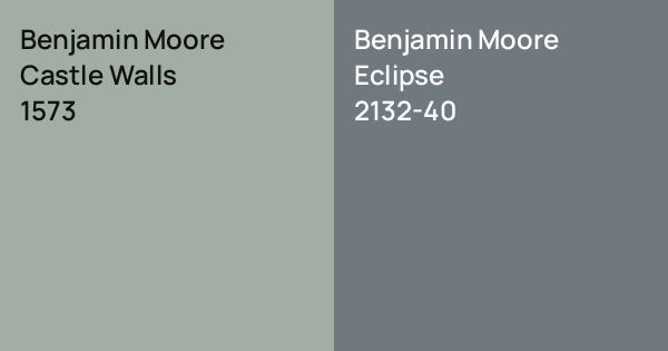 Benjamin Moore Castle Walls vs. Benjamin Moore Eclipse comparison