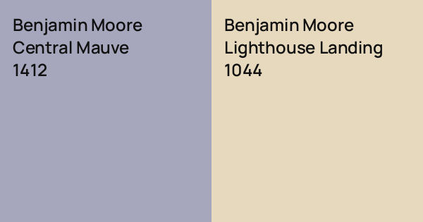 Benjamin Moore Central Mauve vs. Benjamin Moore Lighthouse Landing ...