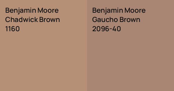 Benjamin Moore Chadwick Brown vs. Benjamin Moore Gaucho Brown comparison
