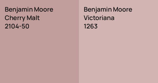 Benjamin Moore Cherry Malt vs. Benjamin Moore Victoriana comparison