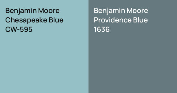 Benjamin Moore Chesapeake Blue vs. Benjamin Moore Providence Blue ...