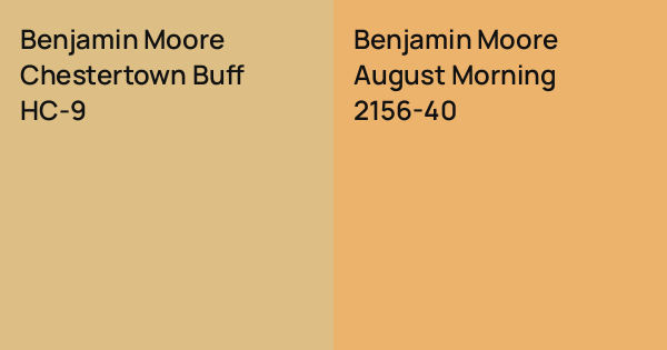 Benjamin Moore Chestertown Buff vs. Benjamin Moore August Morning ...