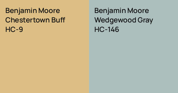 Benjamin Moore Chestertown Buff vs. Benjamin Moore Wedgewood Gray ...
