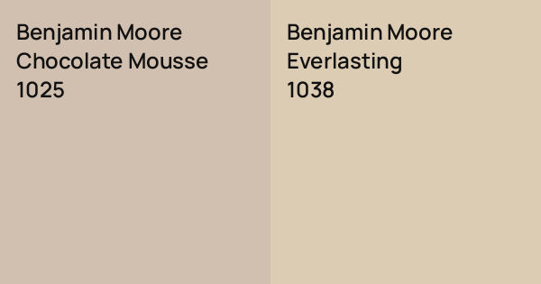 Benjamin Moore Chocolate Mousse vs. Benjamin Moore Everlasting comparison