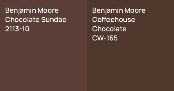 Benjamin Moore Chocolate Sundae vs. Benjamin Moore Coffeehouse ...