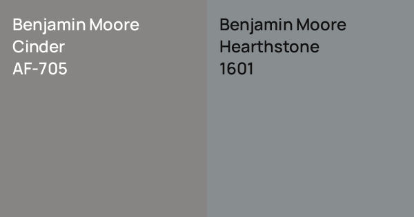 Benjamin Moore Cinder vs. Benjamin Moore Hearthstone comparison