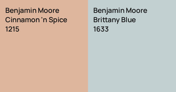 Benjamin Moore Cinnamon 'n Spice vs. Benjamin Moore Brittany Blue ...