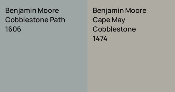Benjamin Moore Cobblestone Path vs. Benjamin Moore Cape May Cobblestone ...