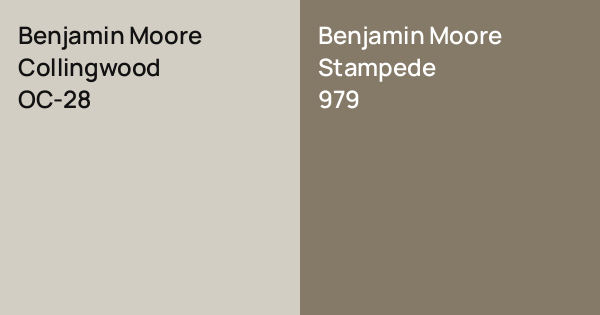 Benjamin Moore Collingwood vs. Benjamin Moore Stampede comparison