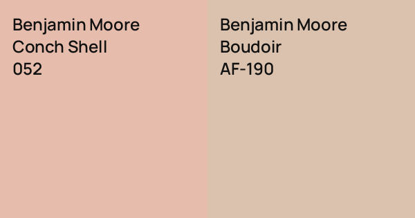 Benjamin Moore Conch Shell vs. Benjamin Moore Boudoir comparison
