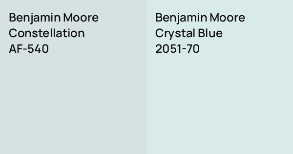 Benjamin Moore Constellation vs. Benjamin Moore Crystal Blue comparison