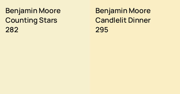 Benjamin Moore Counting Stars vs. Benjamin Moore Candlelit Dinner ...