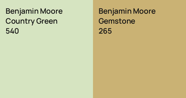 Benjamin Moore Country Green vs. Benjamin Moore Gemstone comparison