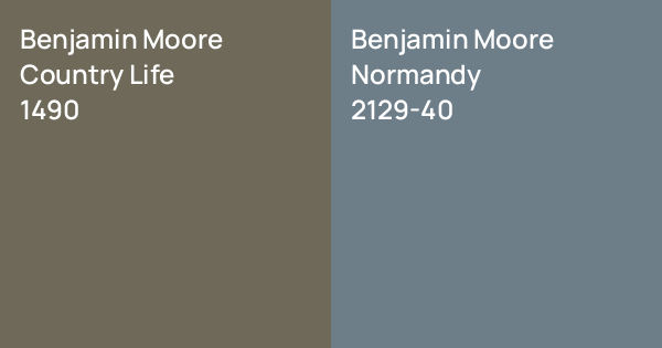 Benjamin Moore Country Life vs. Benjamin Moore Normandy comparison