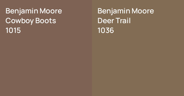 Benjamin Moore Cowboy Boots vs. Benjamin Moore Deer Trail comparison