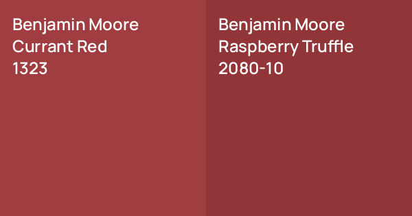Benjamin Moore Currant Red vs. Benjamin Moore Raspberry Truffle comparison
